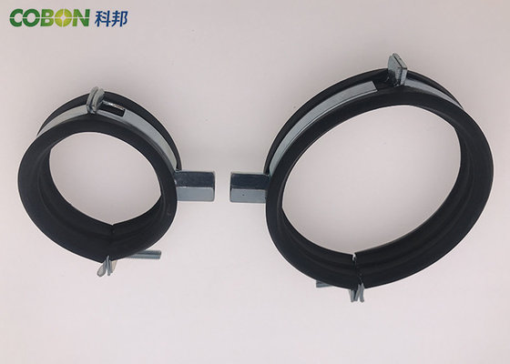 Oem Galvanized Cast Iron Pipe Clamp With M8 + M10 Combined Nut / Rubber