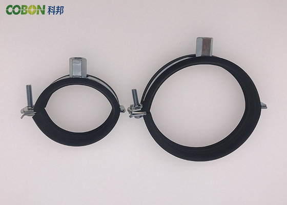Oem Galvanized Cast Iron Pipe Clamp With M8 + M10 Combined Nut / Rubber