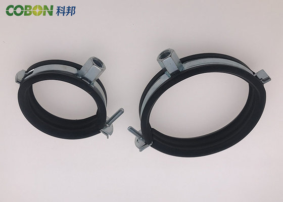 M8 +10 Nut Rubber Pipe Clips Corrosion Resistance With Plain / Zinc Plated Finish
