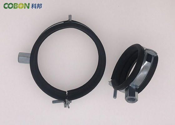 Round Head Rubber Pipe Clamp Galvanized Corrosion Resistance With Din Standard