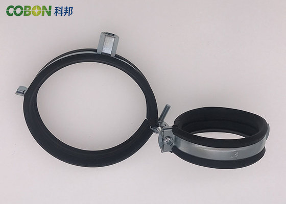 Round Head Rubber Pipe Clamp Galvanized Corrosion Resistance With Din Standard