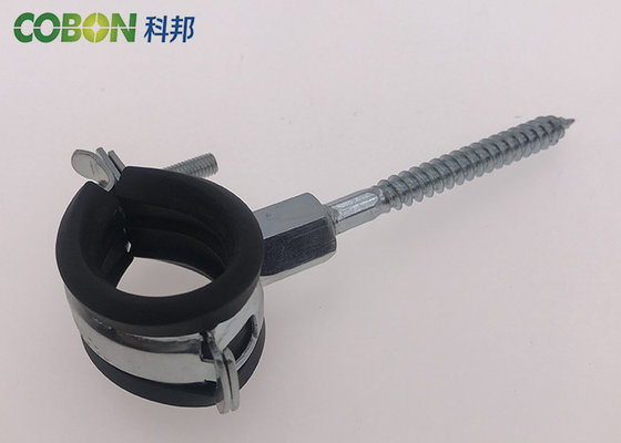 Gum Ring Cable Rubber Pipe Clips 8 - 110mm Length With Iron Sheet Material