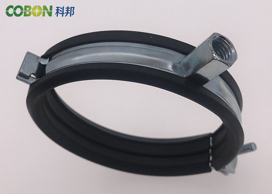 M8 Rubber Pipe Clips With One Screw Side , 8 - 110mm Pipe Welding Clamps