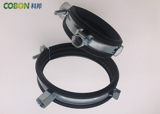 M8 Rubber Pipe Clips With One Screw Side , 8 - 110mm Pipe Welding Clamps