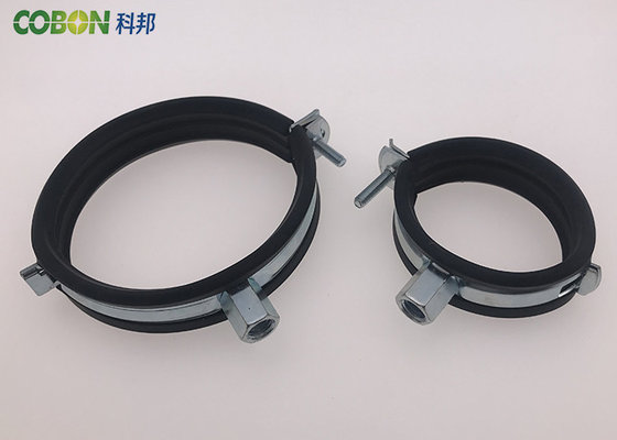 M8 Rubber Pipe Clips With One Screw Side , 8 - 110mm Pipe Welding Clamps