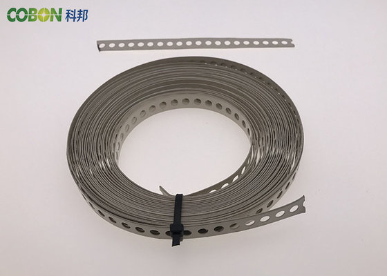 Duct Suspensio Metal Fixing Band , Straight Flange Perforated Steel Band