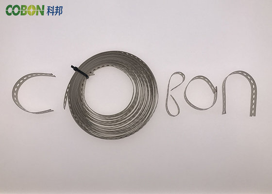 Round Hole Perforated Banding Strap , Hvac System Punched Steel Strapping