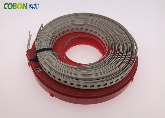 Round Hole Perforated Banding Strap , Hvac System Punched Steel Strapping