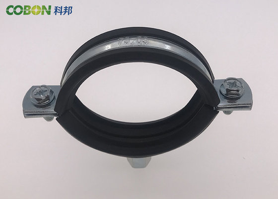 Cast Iron Pipe Round Pipe Clamps Gi Pipe Clamp With M8 M10 Combi Nut And Rubber And Bolt
