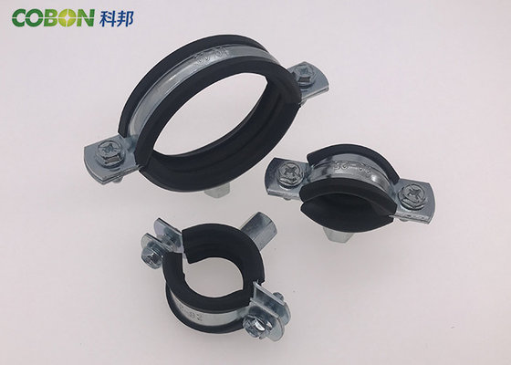 Carbon Steel Cast Iron Pipe Clamps Width 20mm rubber lined pipe clips