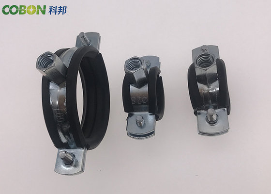 M8 M10 20mm Width combi nut clamp with EPDM rubber Cast Iron Pipe Clamp
