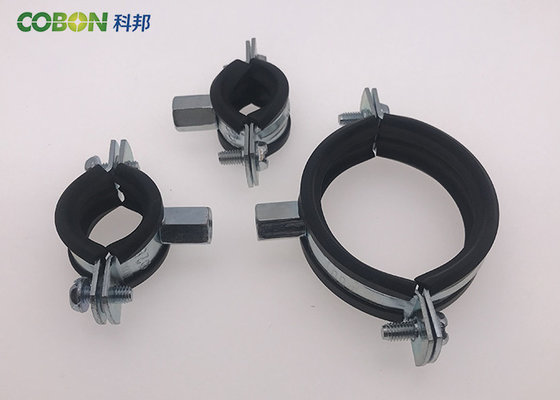 Round Steel Split Heavy Duty Clamps Zinc Color Plated Metal Pipe Clamps