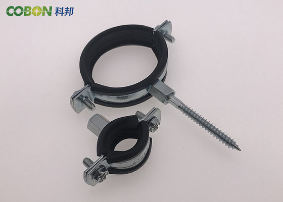 Round Steel Split Heavy Duty Clamps Zinc Color Plated Metal Pipe Clamps