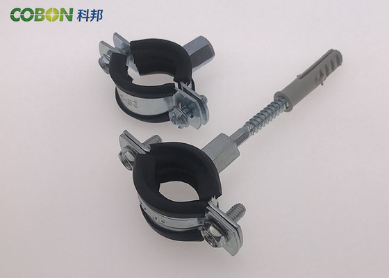 Zinc Galvanized Rubber Lined Cast Iron Pipe Clamps For Pvc Pipe Standard