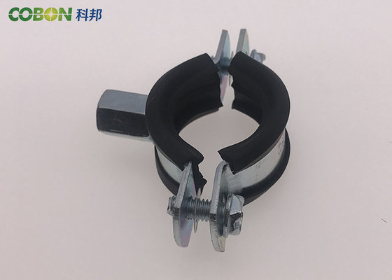 Galvanized Iron Cast Iron Pipe Clamps With EPDM Rubber M8 M10 Nut