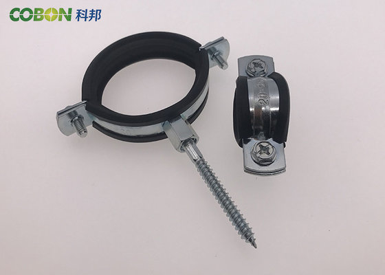M8 M10 Heavy Duty Wall Mount Vertical Steel Pipe Clamps Lifting Clamp With EPDM Rubber