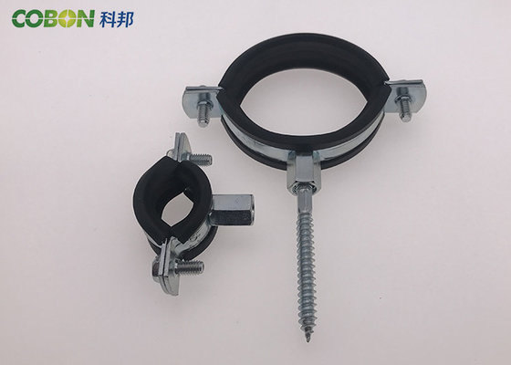 M8 M10 Heavy Duty Wall Mount Vertical Steel Pipe Clamps Lifting Clamp With EPDM Rubber