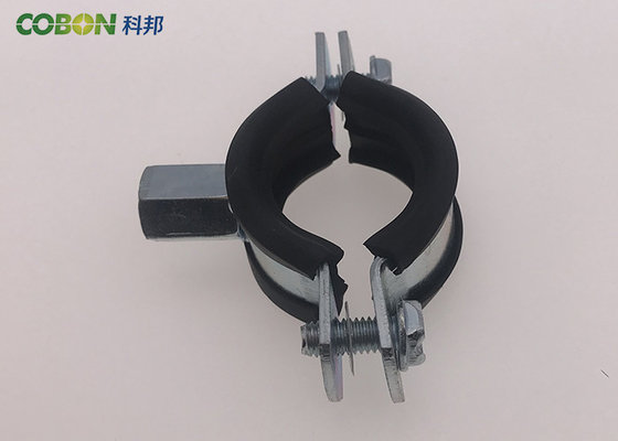 Galvanized Carbon Steel Cast Iron Pipe Clamps With EPDM And M8 + 10 Welding Nut