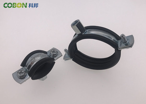 Galvanized Carbon Steel Cast Iron Pipe Clamps With EPDM And M8 + 10 Welding Nut