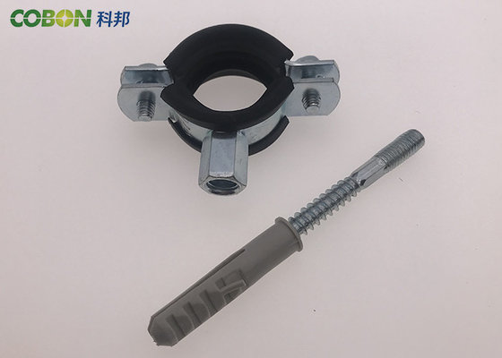 Galvanized Carbon Steel Cast Iron Pipe Clamps With EPDM And M8 + 10 Welding Nut