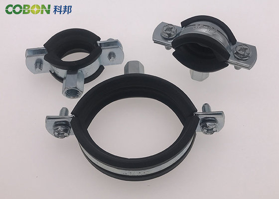 Standard Cast Iron Pipe Clamps M8 M10 M8 M10 Combi Nut Clamp With EPDM Rubber