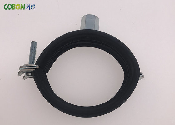 Professional Galvanized Round  Pipe Clamp Brackets Rubber Pipe Clips