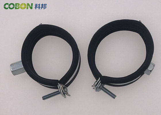 Professional Galvanized Round  Pipe Clamp Brackets Rubber Pipe Clips