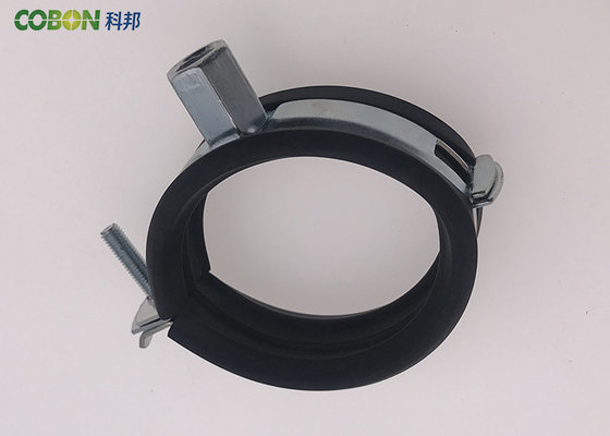 Heavy Duty Rubber Pipe Clipst Zinc Plated For 1 Inch Pipe Mounting