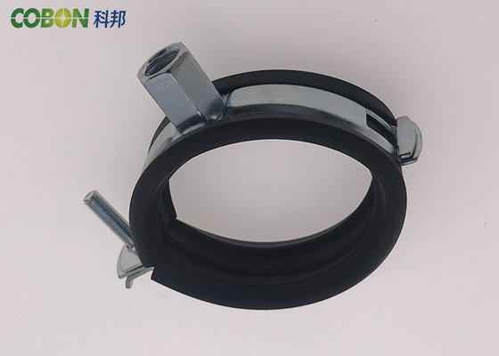 Zinc Plated Rubber Pipe Clips Carbon Steel St12 Material For Heating Pipeline
