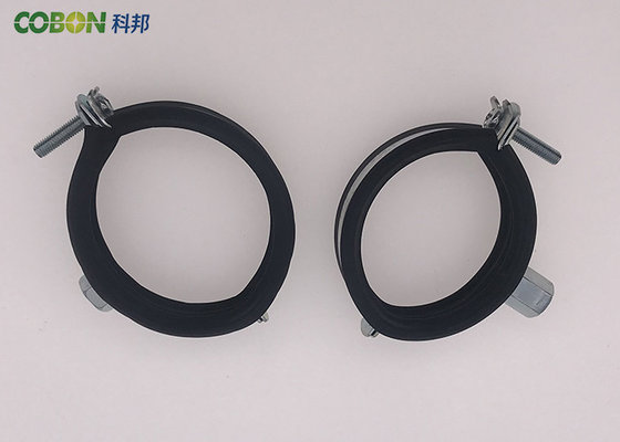 Zinc Plated Rubber Pipe Clips Carbon Steel St12 Material For Heating Pipeline