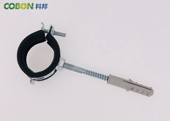 Vertical Rubber Lined Pipe Clamps Quick Release Customized U Clamp Pipe Support