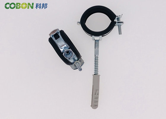 Vertical Rubber Lined Pipe Clamps Quick Release Customized U Clamp Pipe Support