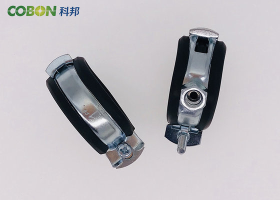 Vertical Rubber Lined Pipe Clamps Quick Release Customized U Clamp Pipe Support