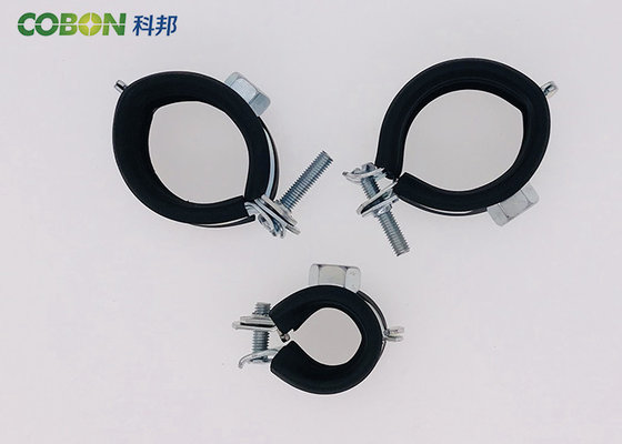 Vertical Rubber Lined Pipe Clamps Quick Release Customized U Clamp Pipe Support