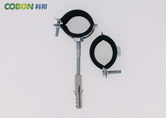 Water Tube Coupling Rubber Lined Pipe Clamps Carben Steel Material