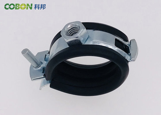 Water Tube Coupling Rubber Lined Pipe Clamps Carben Steel Material