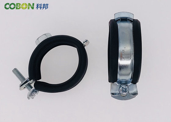 Oem Odm Rubber Lined Pipe Clamps Thickness 1.2mm Carbon Steel Material