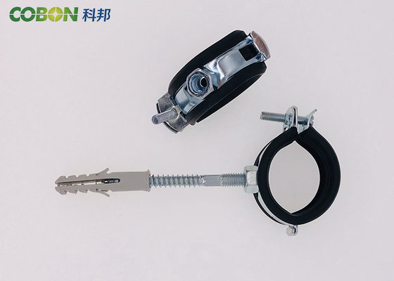 Iron Steel Brass Rubber Lined Pipe Clamps Adjustable Excellent Corrosion Resistance