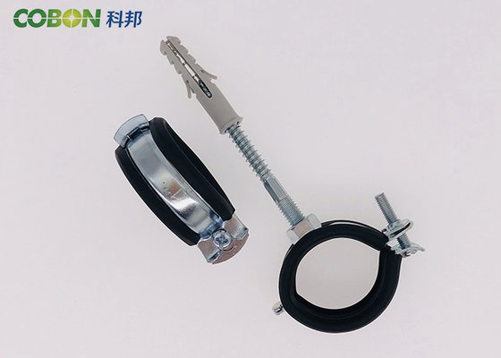 Vertical Split Rubber Coated Pipe Clamps Wall Mount M6 ISO9001 Certification