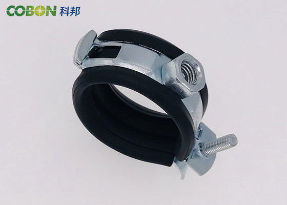 Vertical Split Rubber Coated Pipe Clamps Wall Mount M6 ISO9001 Certification