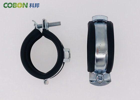 Vertical Split Rubber Coated Pipe Clamps Wall Mount M6 ISO9001 Certification