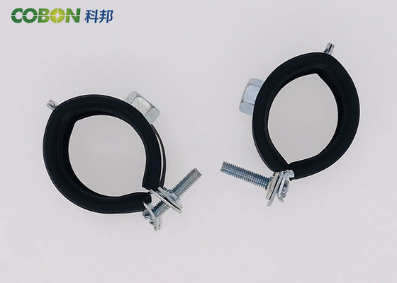 Large Diameter Rubber Lined Pipe Clips Suspension Clamp With M8 Welded Nut