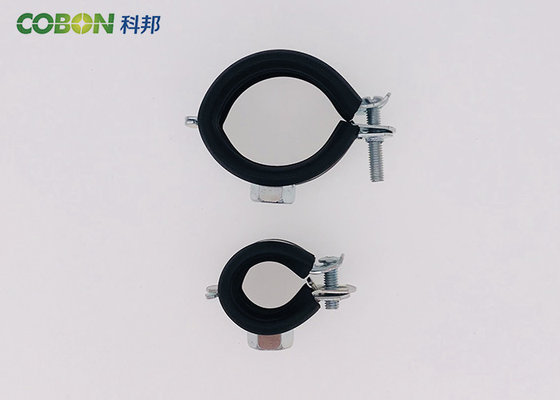 Large Diameter Rubber Lined Pipe Clips Suspension Clamp With M8 Welded Nut