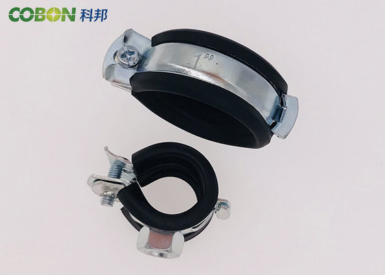 Fastener Stent Support Rubber Lined Pipe Clamps Bracket With Epdm Rubber
