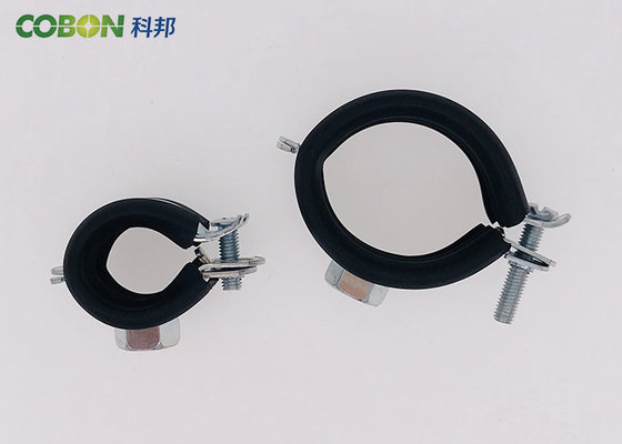 Fastener Stent Support Rubber Lined Pipe Clamps Bracket With Epdm Rubber