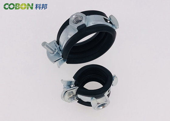 Epdm Rubber Clamps For Pipes , One Screw Fixing Pipe Clamp With Rubber Lining