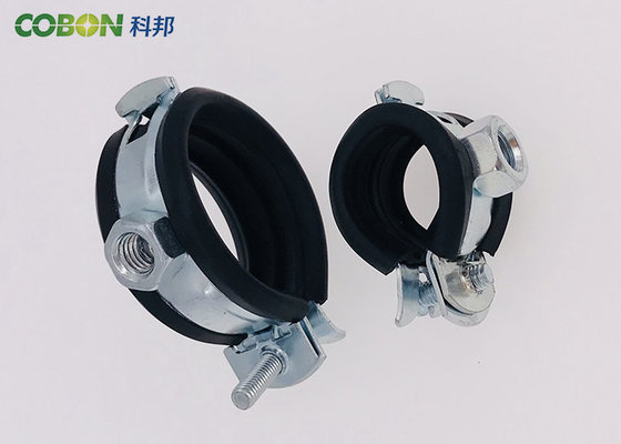 Iron Sheet Material Rubber Lined Pipe Clamps Customized Rubber Tube Clamps