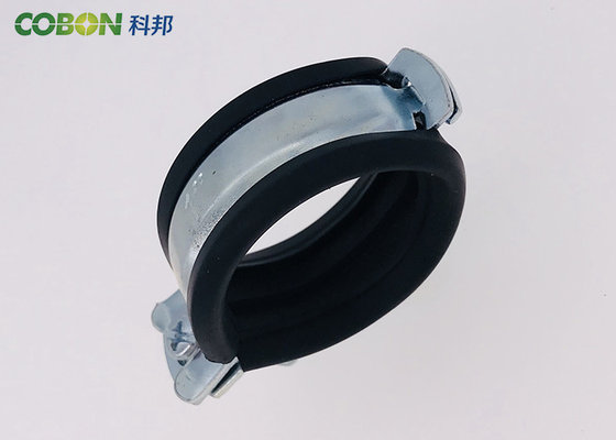 Iron Sheet Material Rubber Lined Pipe Clamps Customized Rubber Tube Clamps