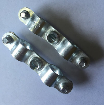 Durable Electro Galvanized Glass Metal Pipe Clips , Double Ring Clamp M7