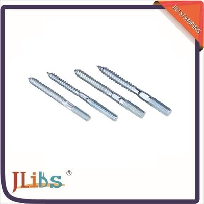 Pipe Clamp Fittings Steel Dowel Screw M6 M8 Double Head Wood Thread Hanger Bolt